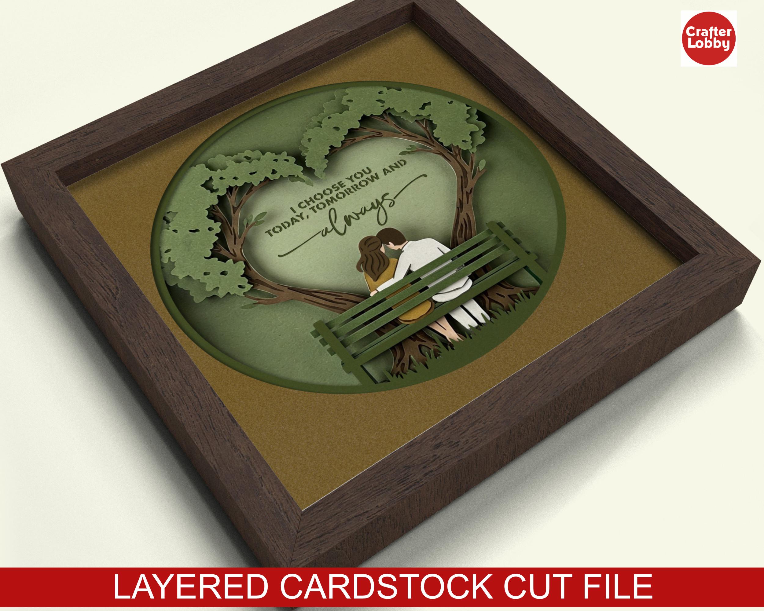 Couple Shadow Box SVG: 3d Papercut File (cricut, Silhouette) - Etsy