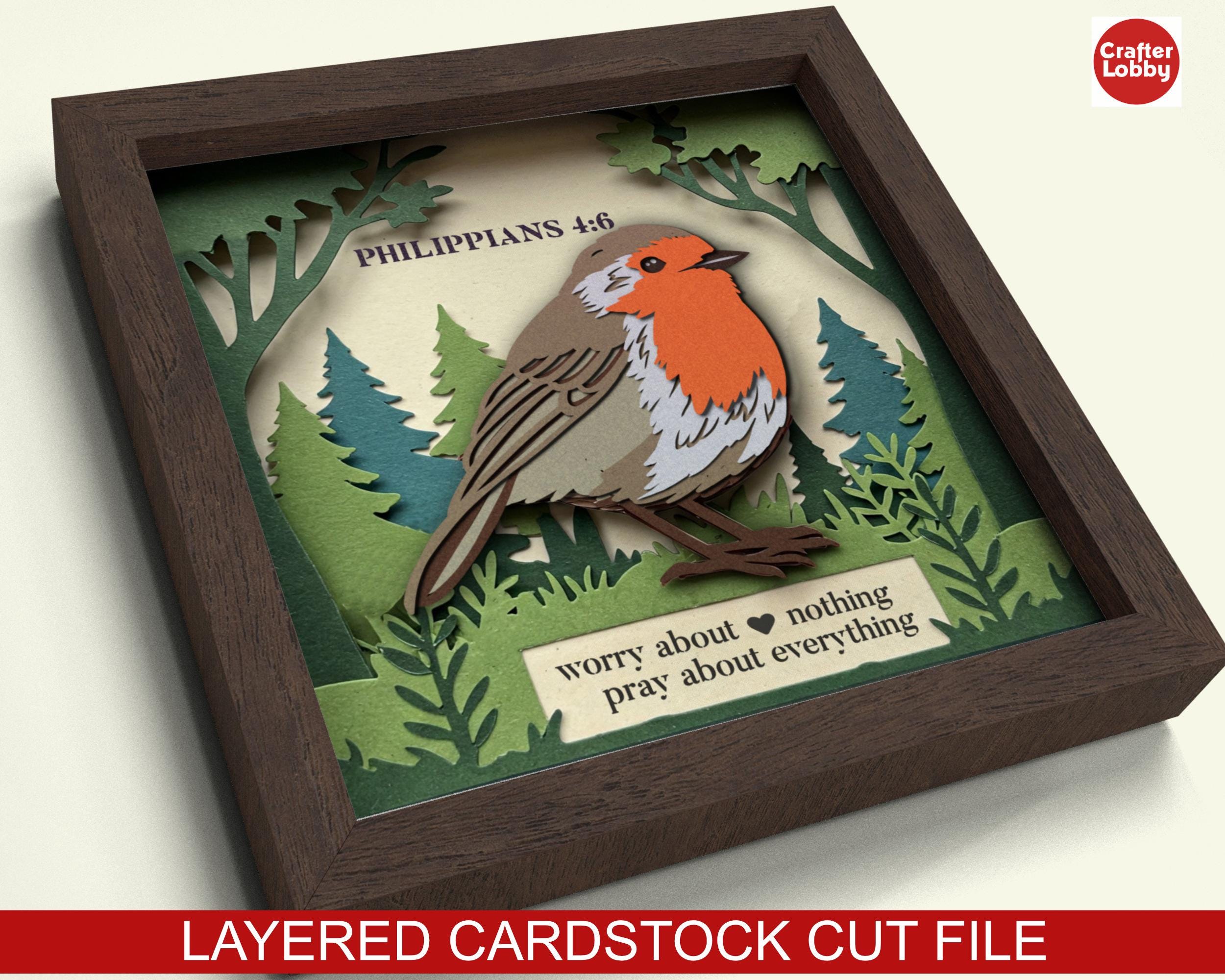 3D Robin Shadow Box SVG File: Cricut, Silhouette, (digital Download) - Etsy