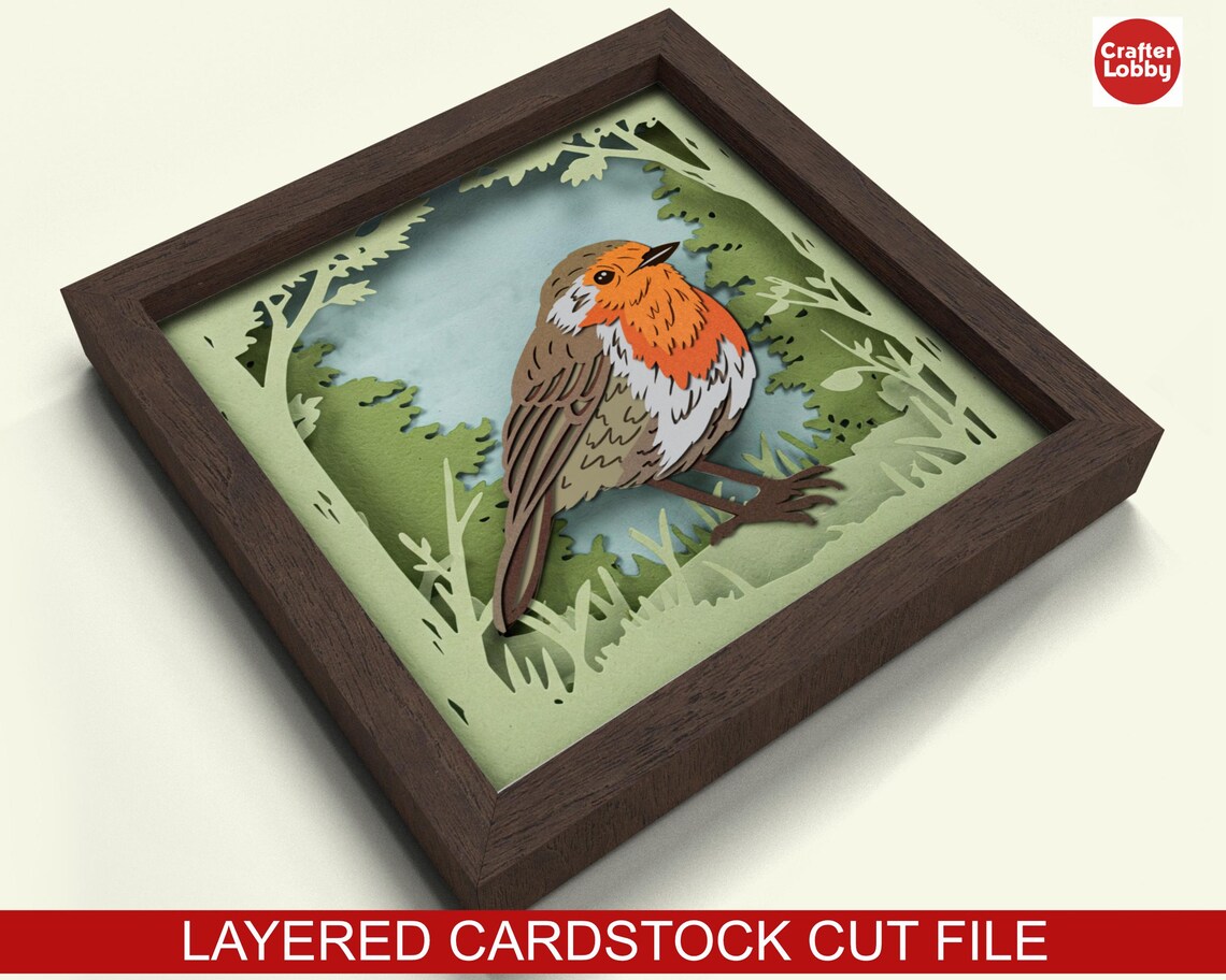 3D Robin Shadow Box SVG File: Cricut, Silhouette, (digital Download) - Etsy