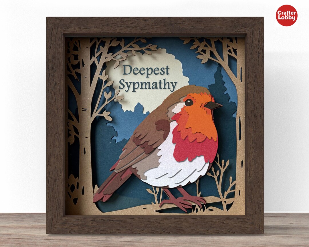 3D Robin Shadow Box SVG File: Cricut, Silhouette, (digital Download) - Etsy