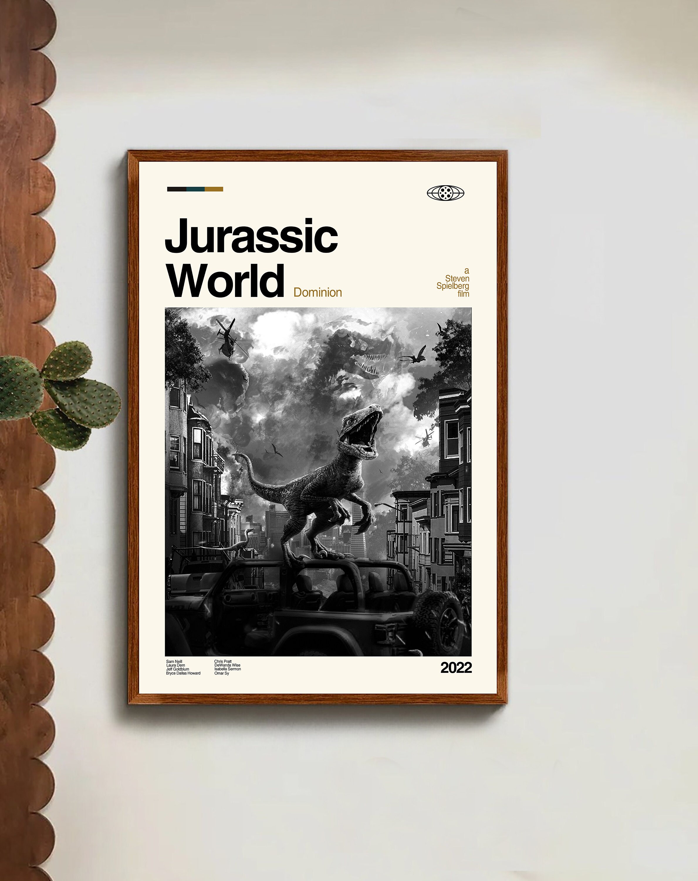 Jurassic World Poster Jurassic World Print Retro Movie - Etsy