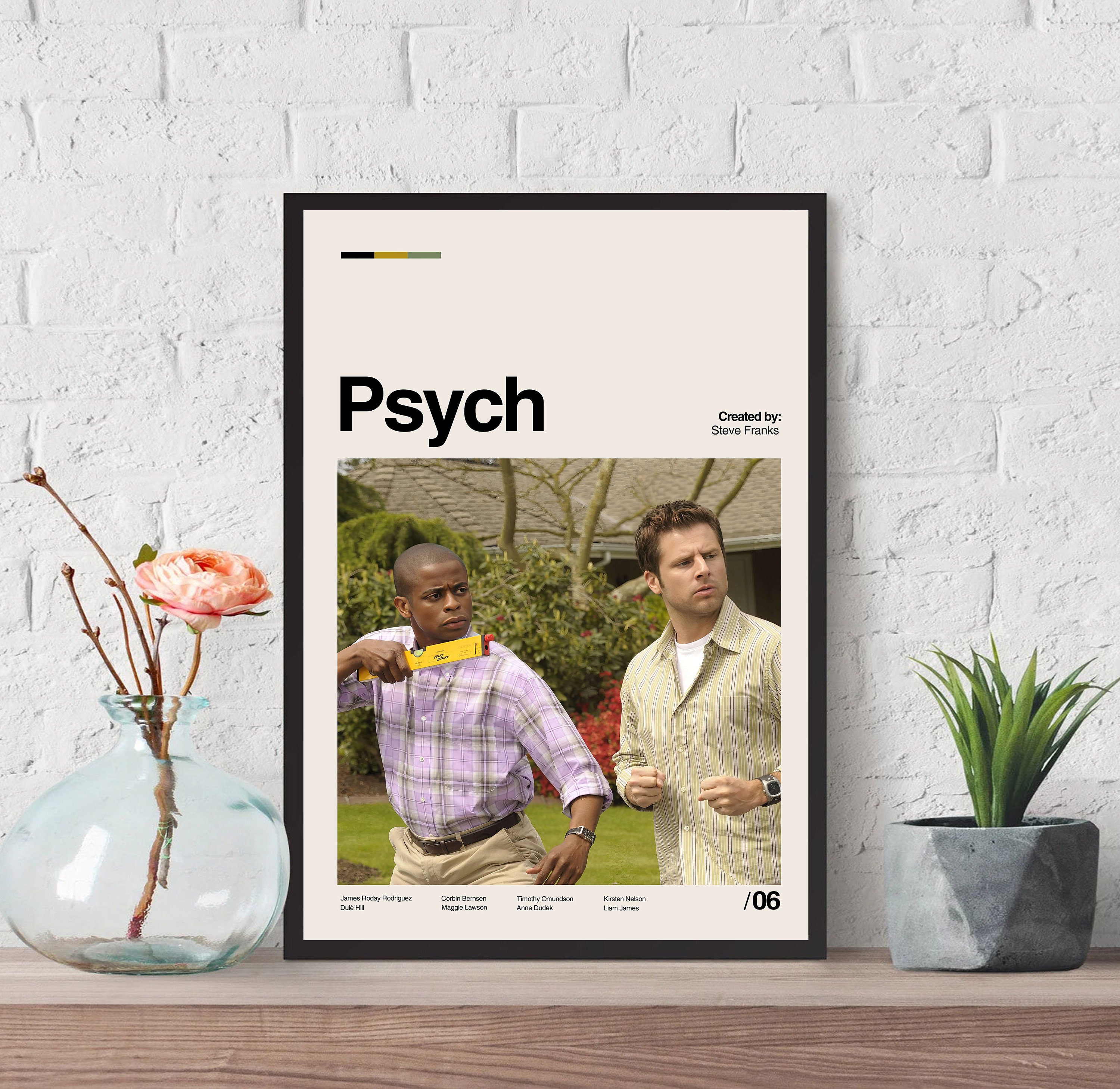 Psych Movie Poster, Psych Print, Wall Art, Minimalist Movie Poster sold ...