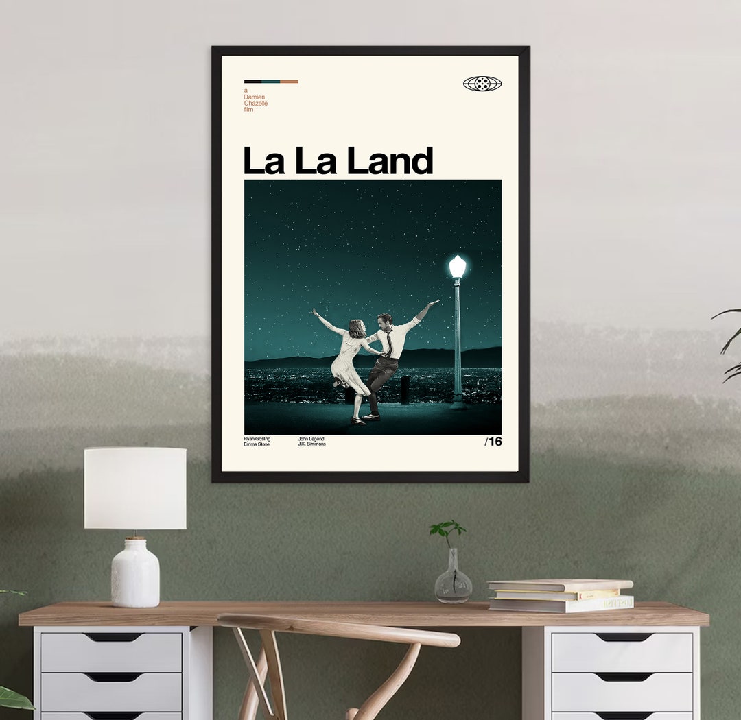 Lalaland Poster Minimalist Poster Custom Poster Retro Movie - Etsy