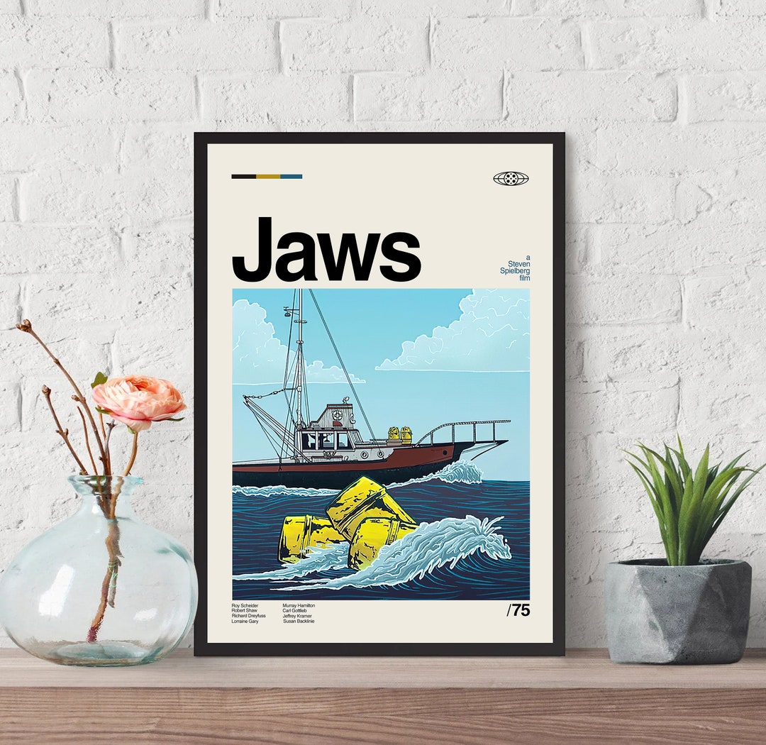 Jaws Movie Poster Jaws Print Wall Art Minimalist Movie - Etsy