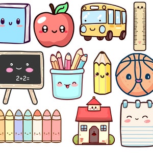 Kawaii Cute Back to School PNG Bundle - Etsy