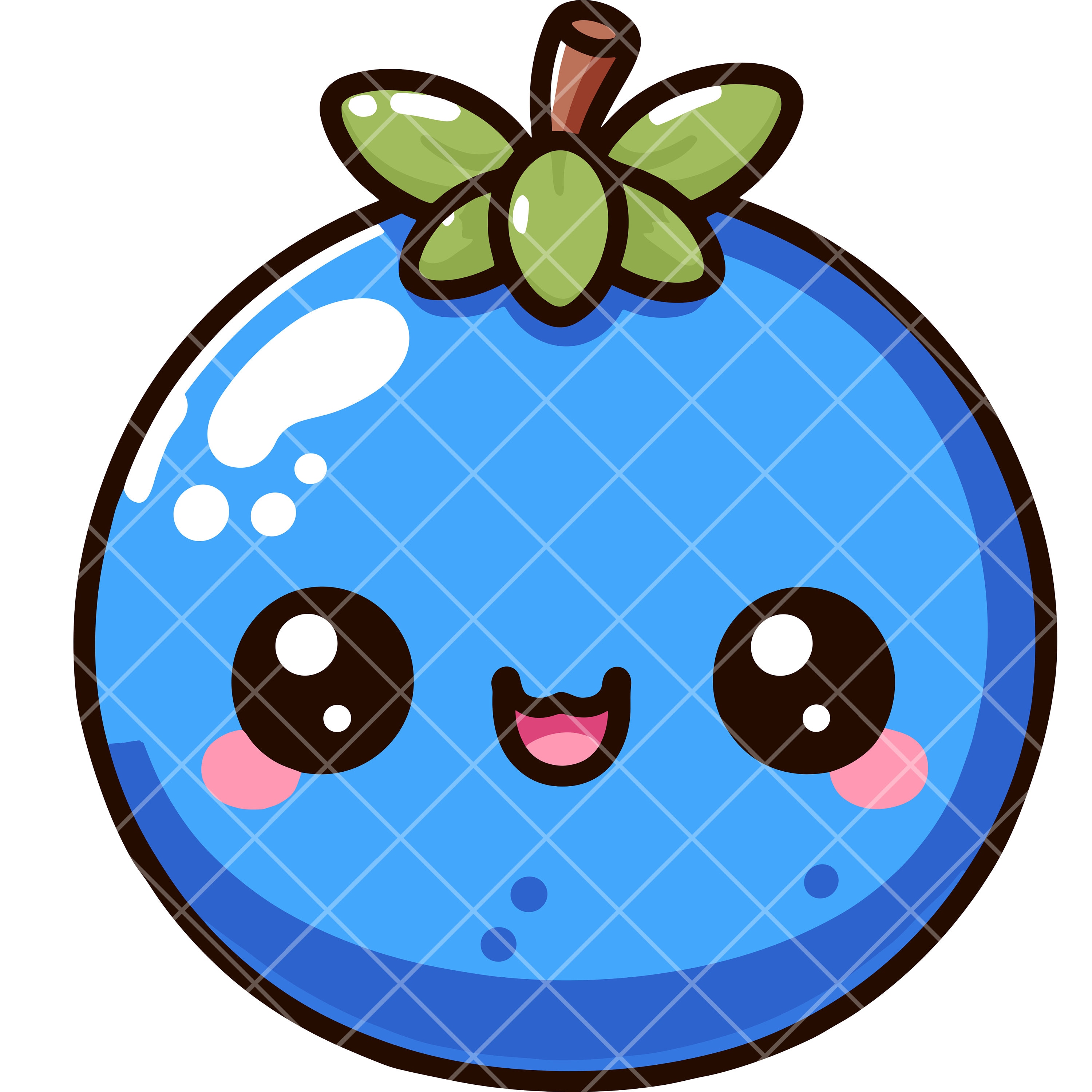 Pacote de PNG de frutas fofas Kawaii - Etsy Portugal