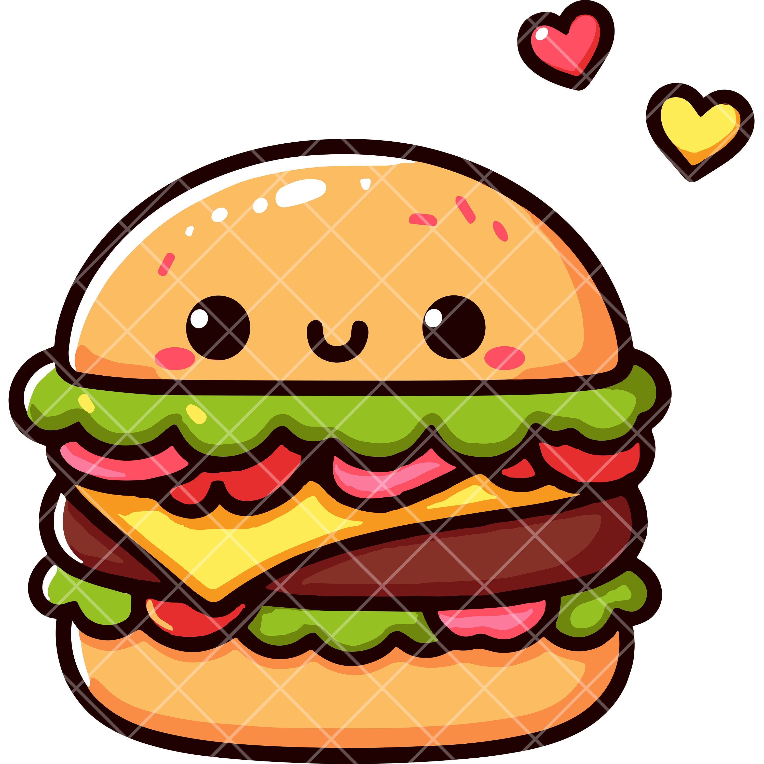 Kawaii Cute Junk Food PNG Bundle - Etsy