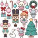 Kawaii Pink and Mint Christmas PNG Bundle - Etsy