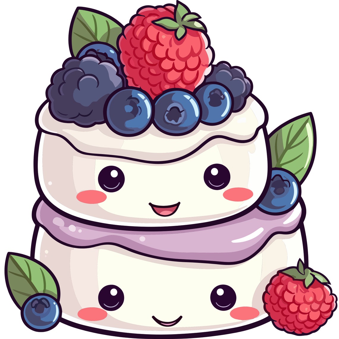 Kawaii Cute XL Cake PNG Bundle - Etsy