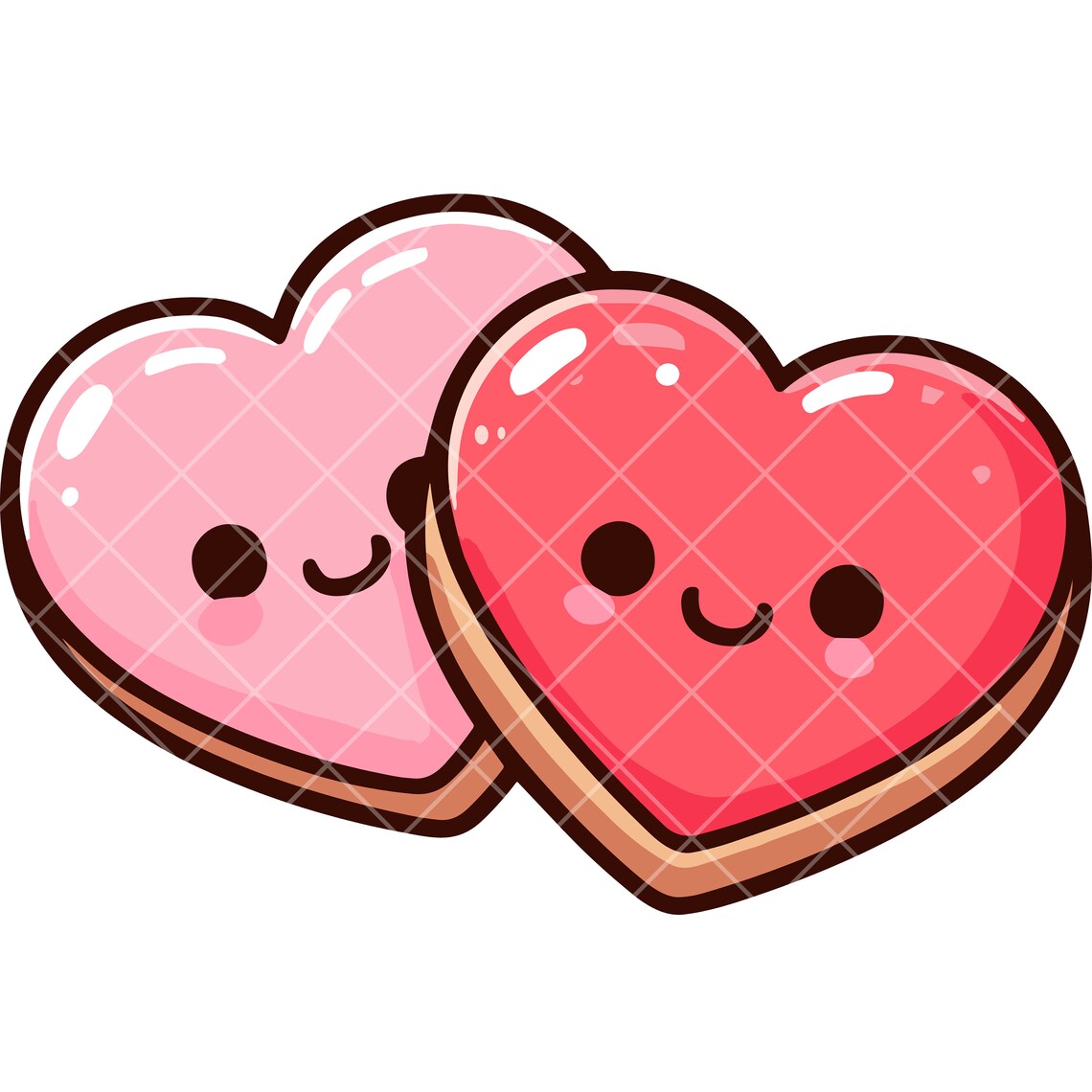 Kawaii Cute Valentine's Cookies PNG Bundle - Etsy
