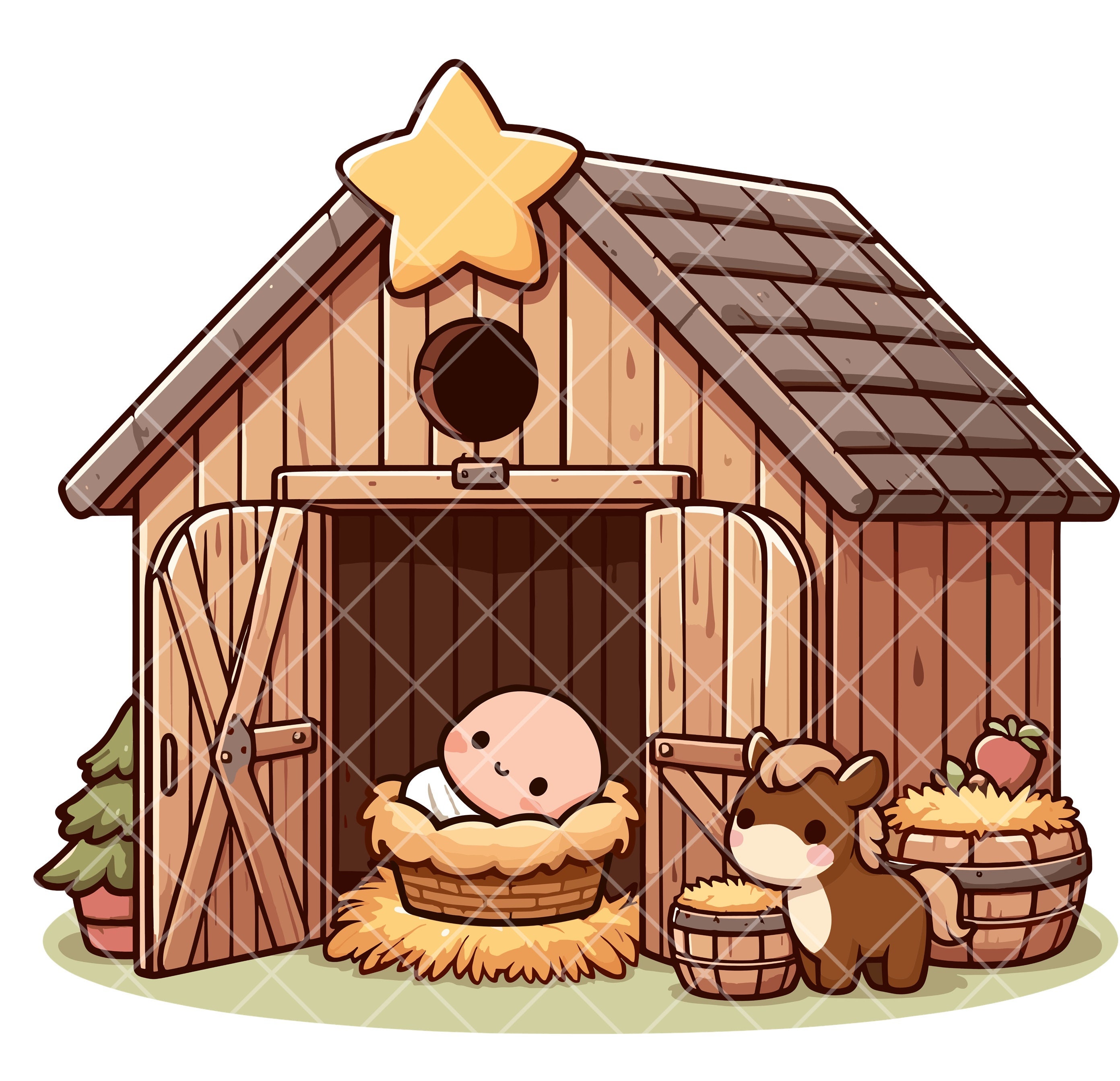 Kawaii Cute Nativity PNG Bundle - Etsy