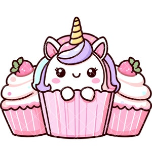Kawaii Cute Unicorn PNG Bundle - Etsy