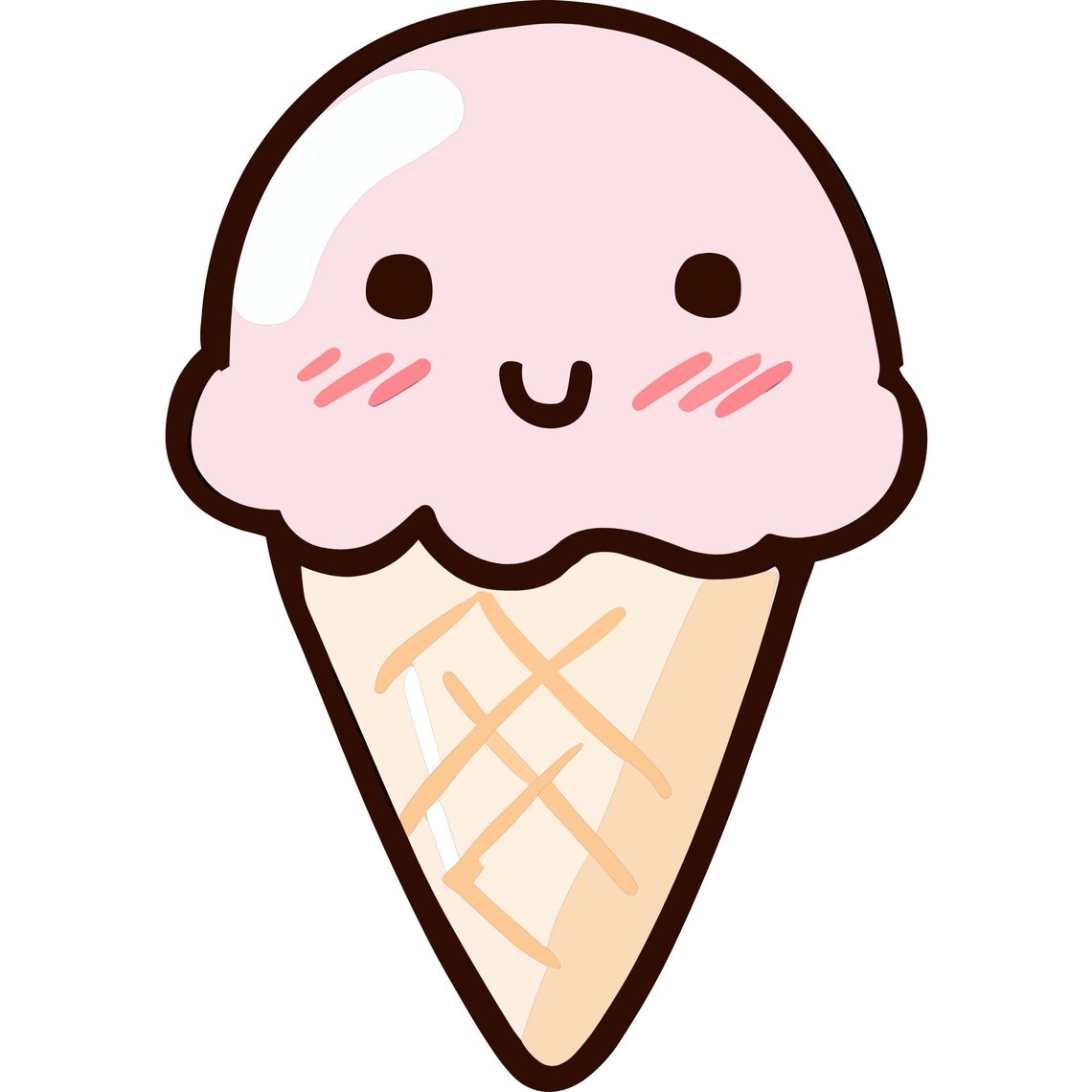 Kawaii Cute Ice Cream PNG Bundle - Etsy