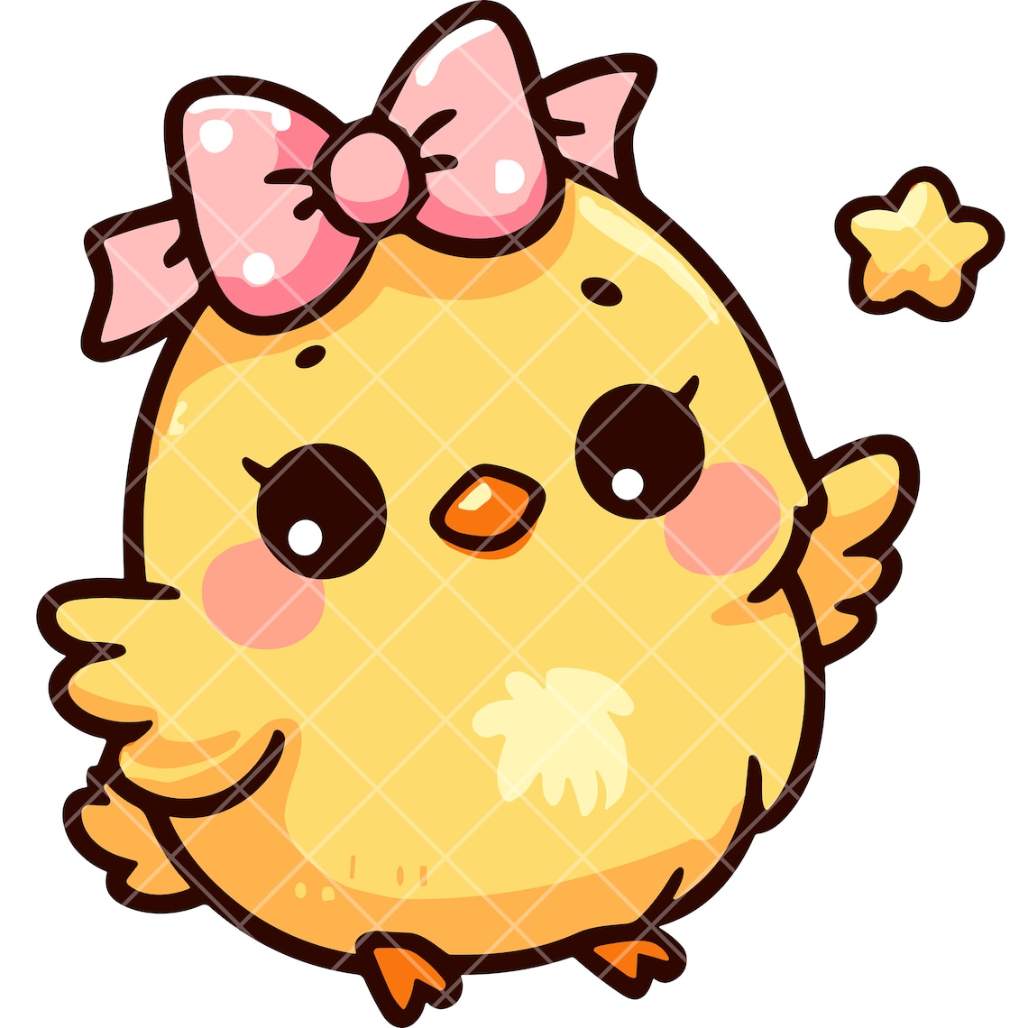 Kawaii Cute Easter Chickens PNG Bundle - Etsy