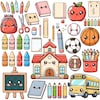 Cute Pencil and Paper SVG, Kawaii Pencil, Kawaii Notebook Paper, Kawaii ...