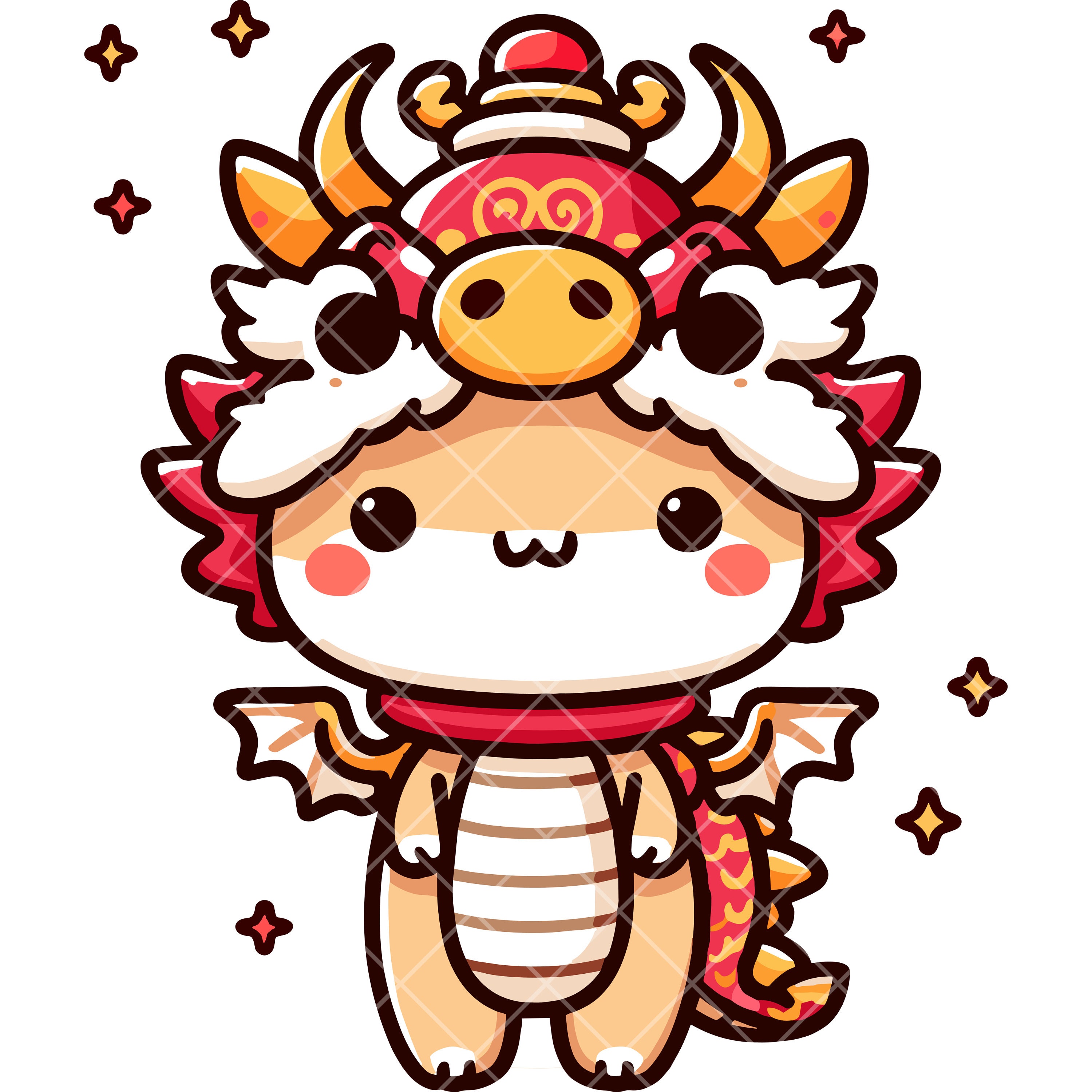 Kawaii Cute Chinese New Year PNG Bundle - Etsy