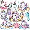 Kawaii Beach PNG Bundle - Etsy