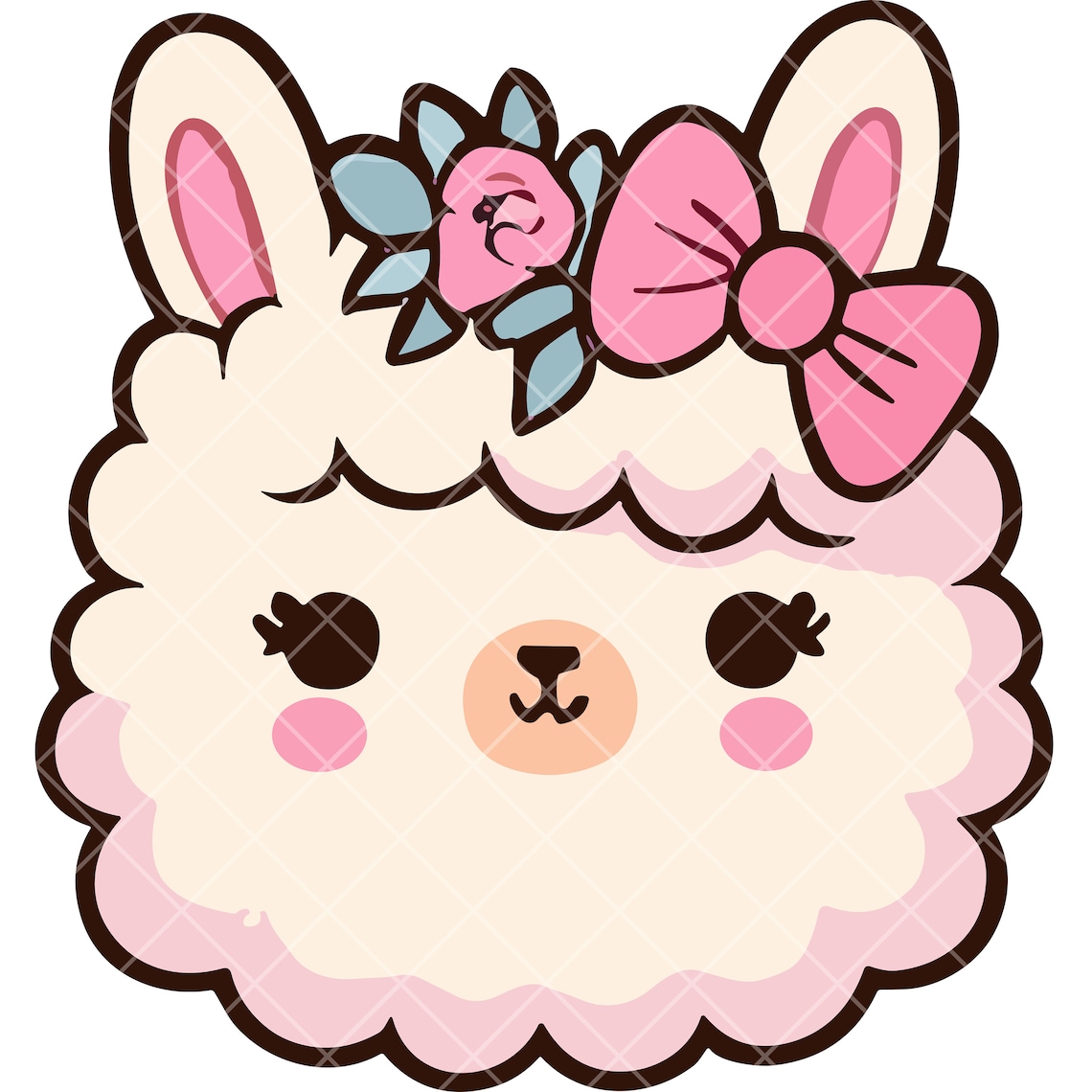 Kawaii Llama PNG Bundle - Etsy