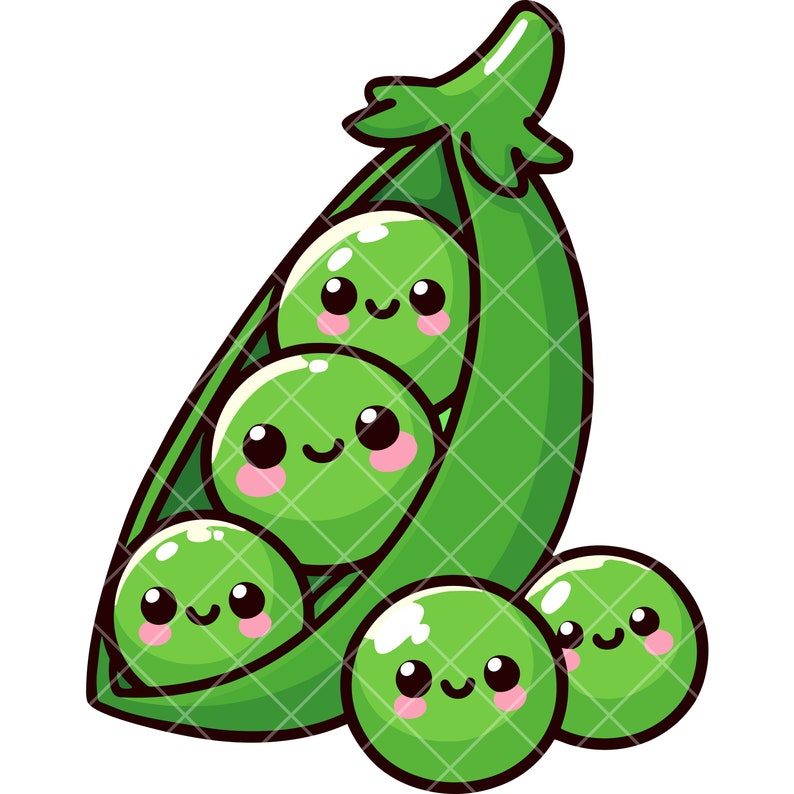 Kawaii Cute Vegetables and Greens PNG Bundle - Etsy