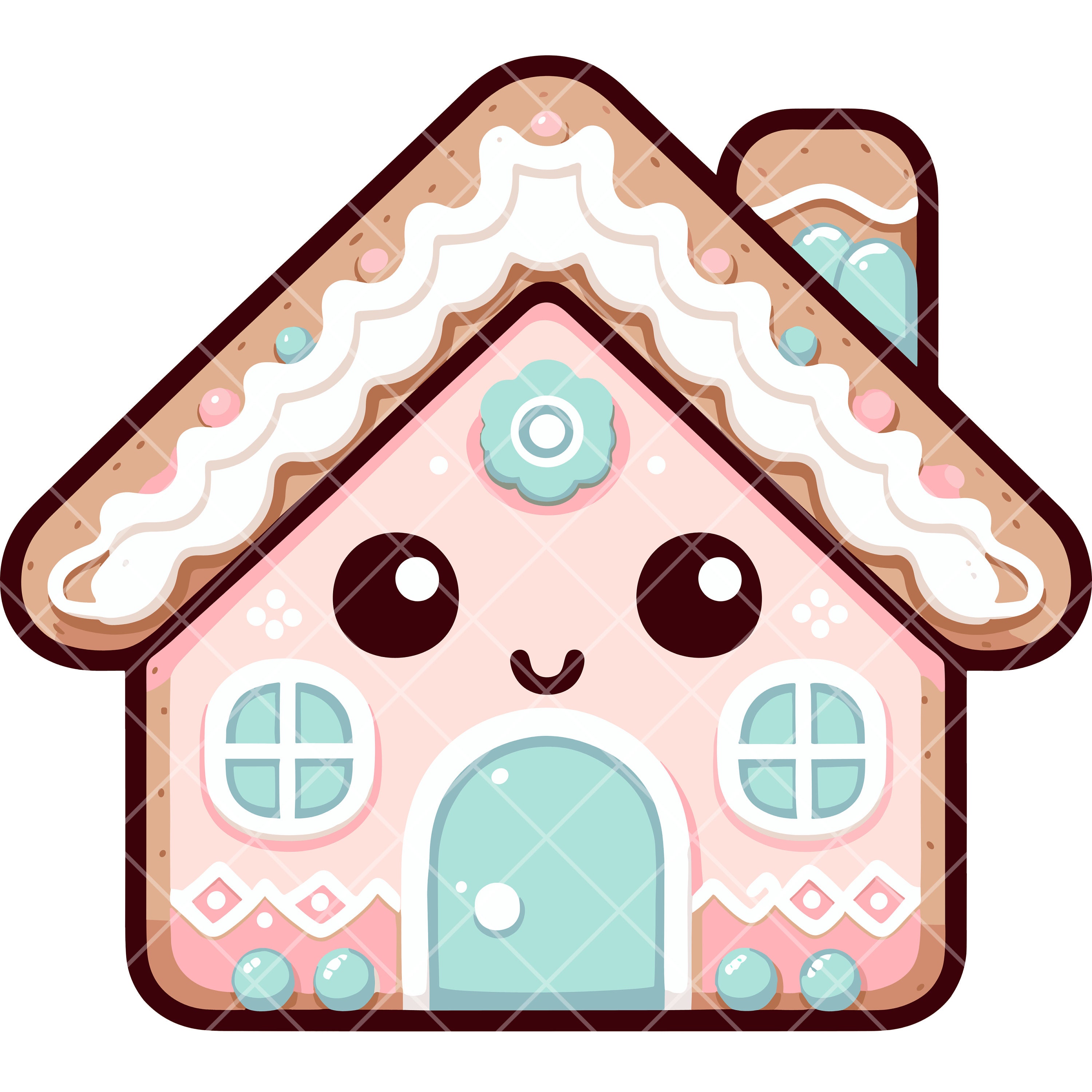 Kawaii Pink and Mint Christmas PNG Bundle - Etsy