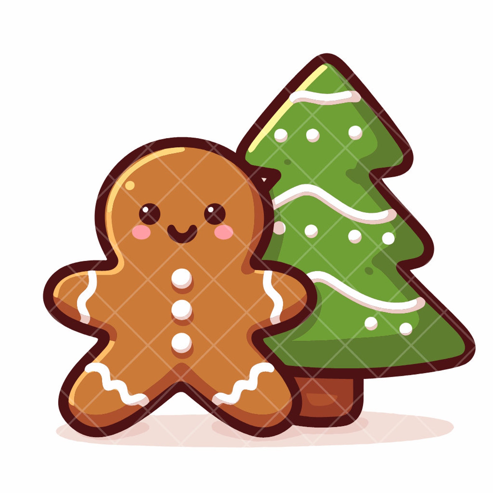 Kawaii Cute Christmas PNG Bundle - Etsy