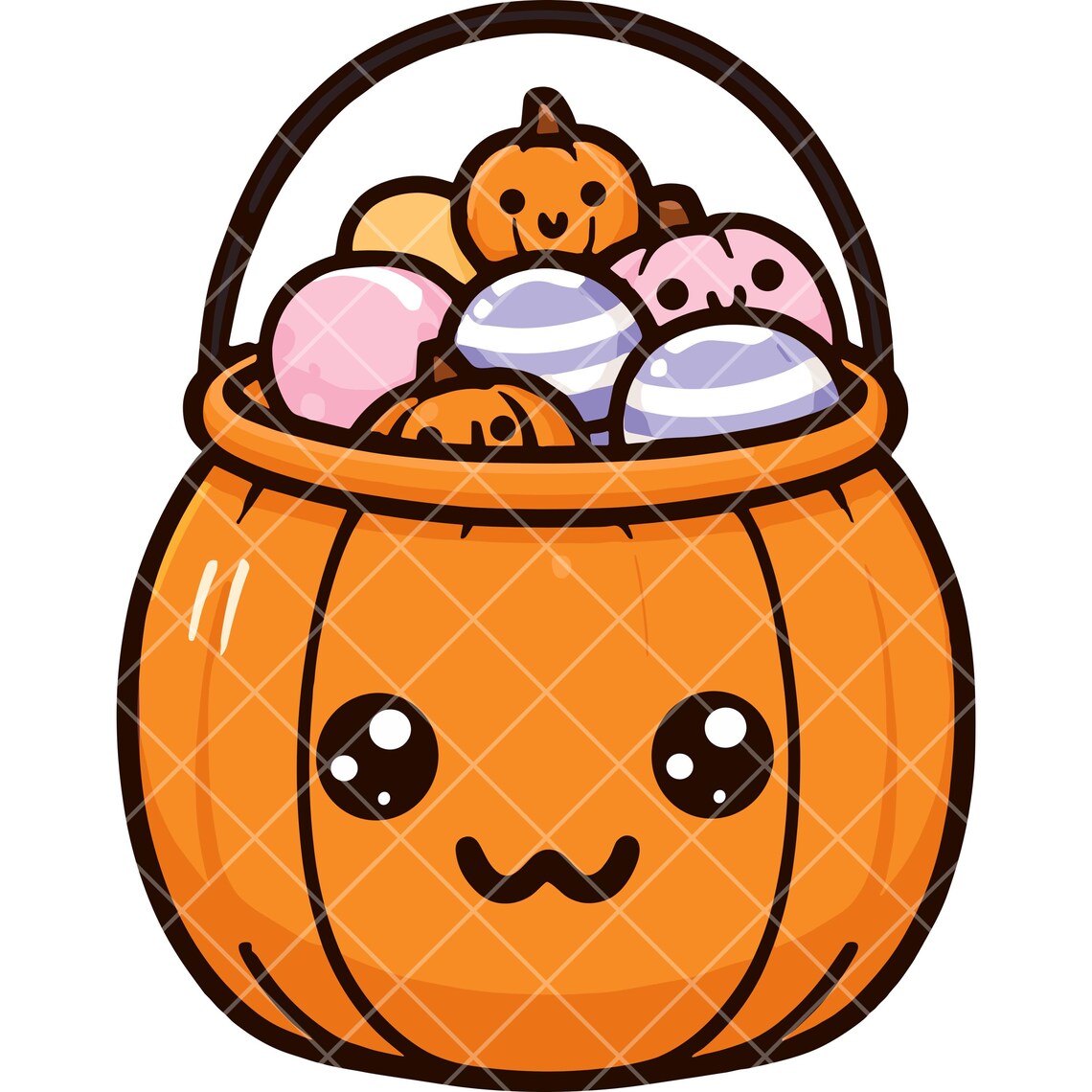Kawaii Halloween Candy PNG Bundle - Etsy