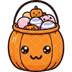 Kawaii Halloween Candy PNG Bundle - Etsy