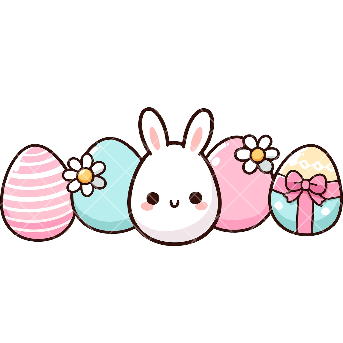 Kawaii Super Cute Easter PNG Bundle - Etsy