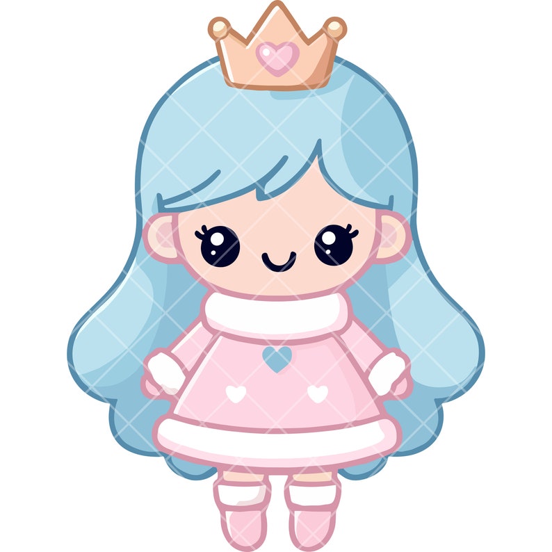 Kawaii Snow Queen PNG Bundle - Etsy