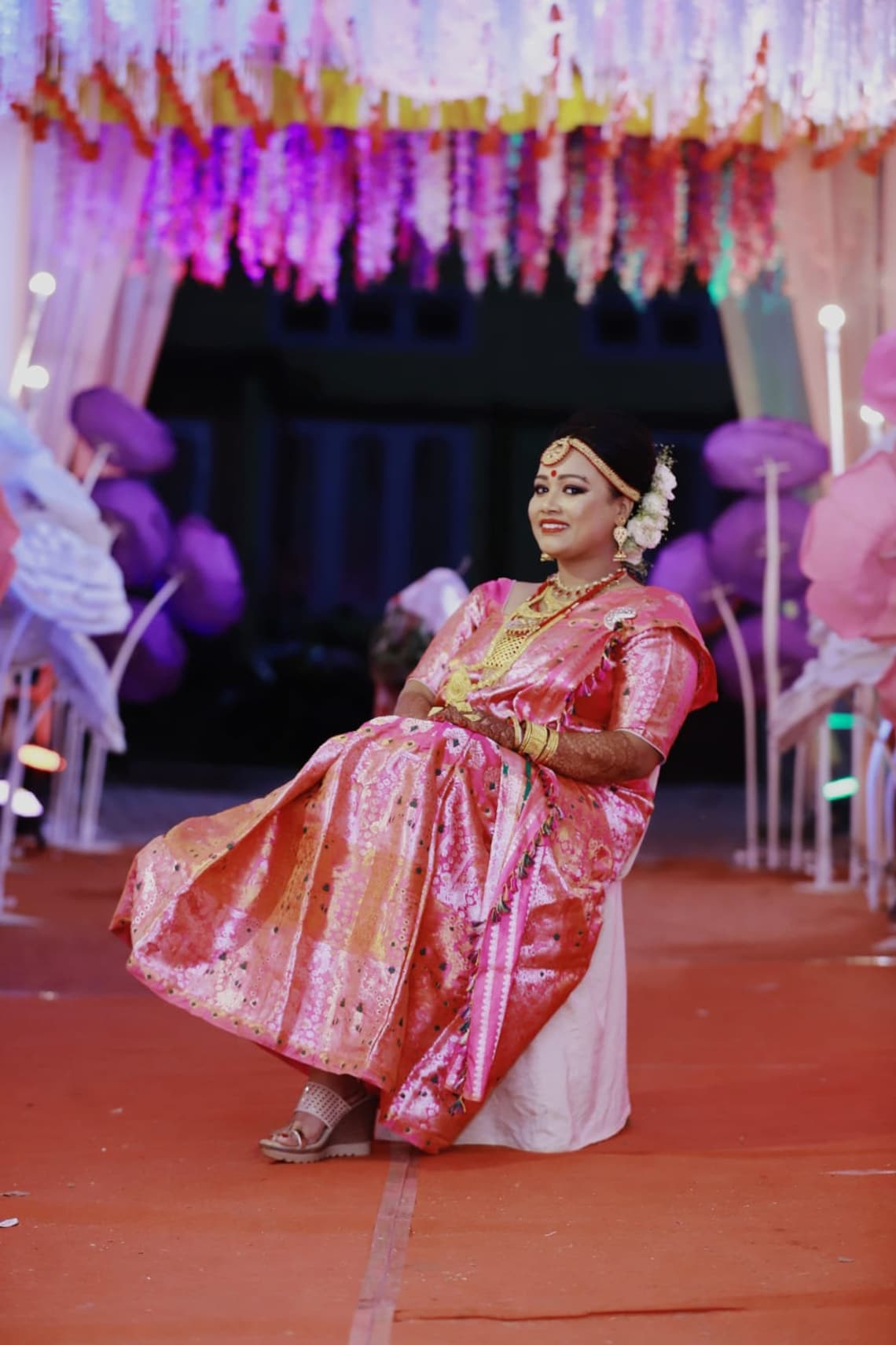 Assamese Traditional Dress Mekhla Sador Pink for Women/assam Silk - Etsy