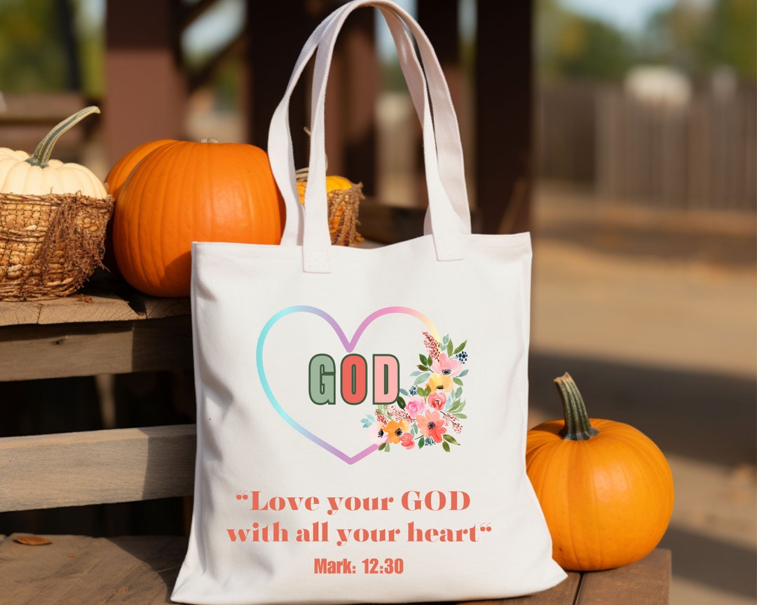Love Your GOD Tote Bag Religious Tote Bag. Church Tote Bag - Etsy