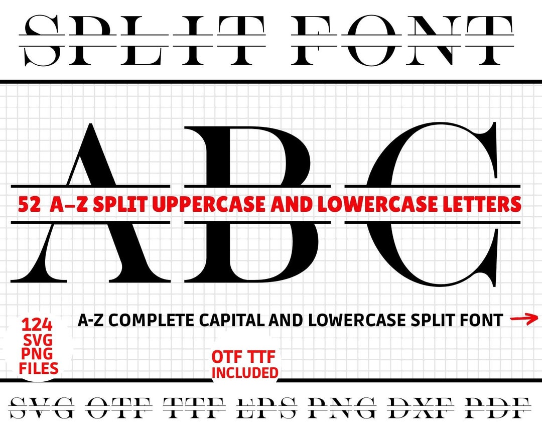 Split Monogram SVG, Split Monogram, Split Font, Split Font SVG, Split ...