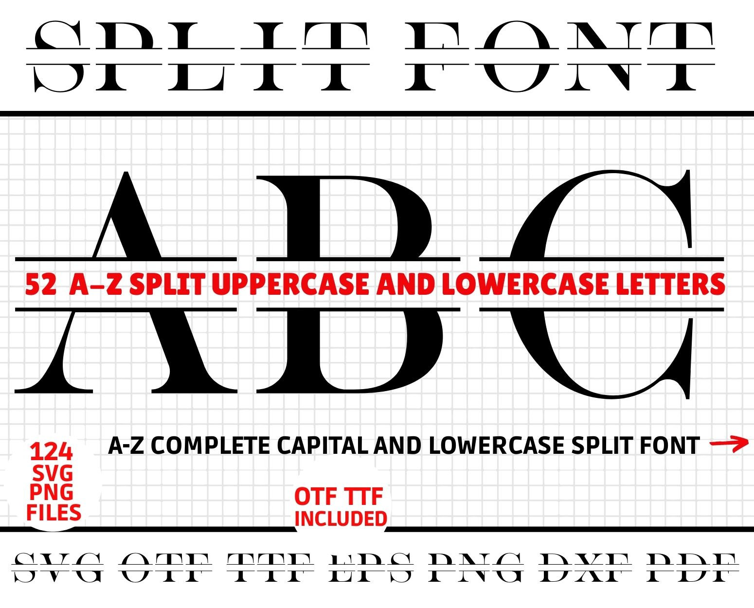 Split Monogram SVG Split Monogram Split Font Split Font - Etsy