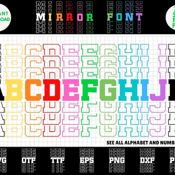 Mirror Letters - Etsy