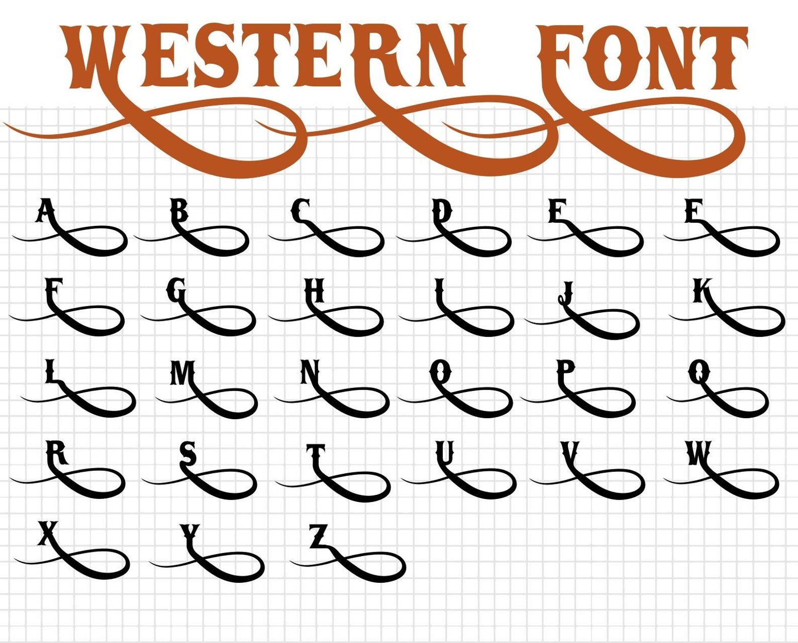 Western Font SVG, Western Font, Cowboy Font SVG, Cowboy Font, Rodeo ...