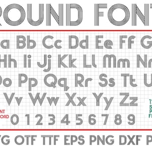 Round Font, Round Font SVG, Round Font PNG, Round Letters SVG, Round ...