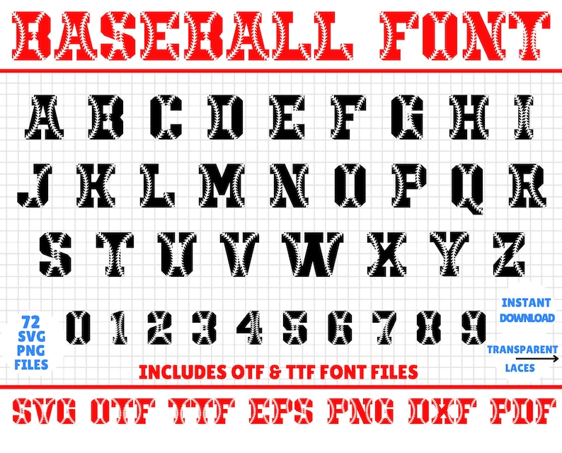 Baseball Font SVG, Baseball Font, Baseball, Baseball Alphabet, Baseball ...