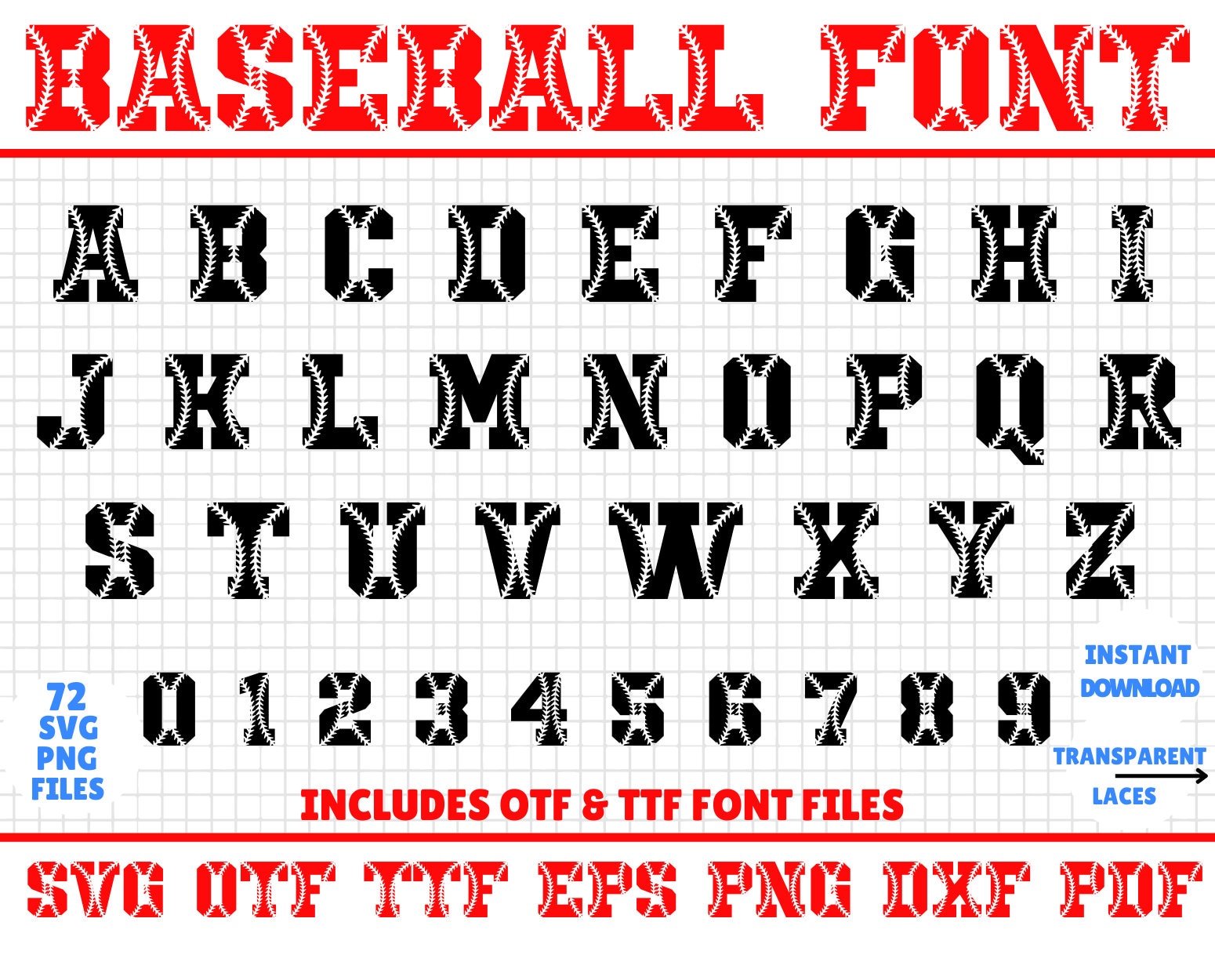 Baseball Font SVG, Baseball Font, Baseball, Baseball Alphabet, Baseball ...