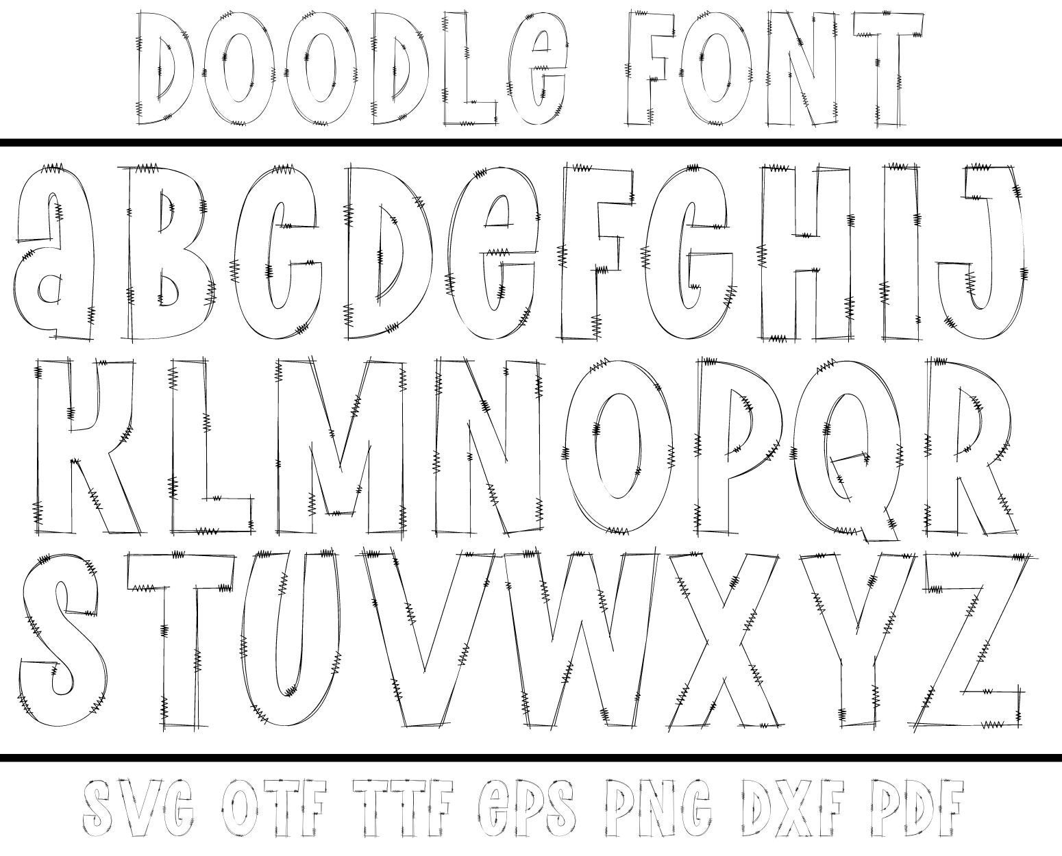 Doodle Font SVG, Doodle Letters SVG, Doodle Font, Doodle Letters, Hand Drawn SVG, Alphabet Svg ...