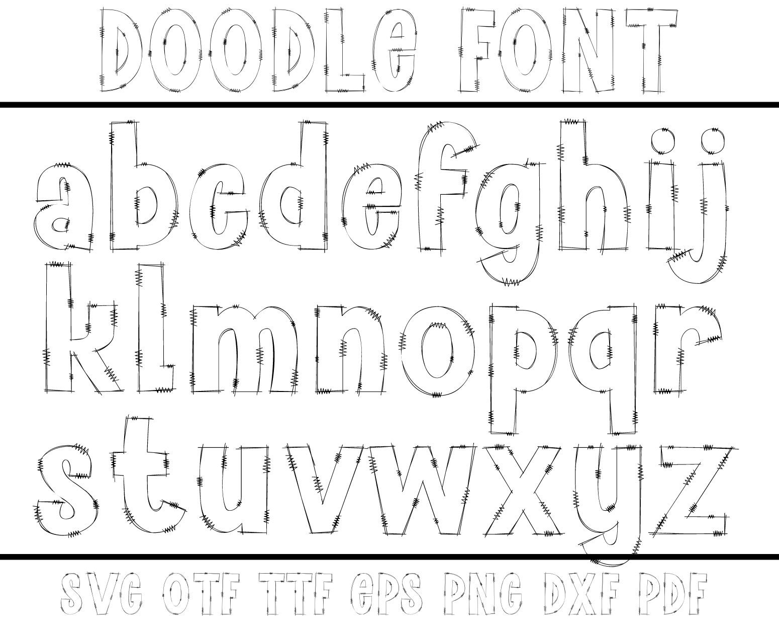 Doodle Font SVG, Doodle Letters SVG, Doodle Font, Doodle Letters, Hand Drawn SVG, Alphabet Svg ...