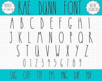 Rae Dunn Font SVG Rae Dunn Alphabet SVG Rae Dunn (Instant Download) - Etsy
