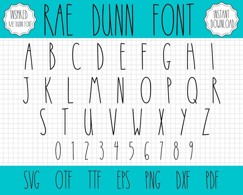 Rae Dunn SVG, Rae Dunn Font, Rae Dunn, Rae Dunn Inspired, Farmhouse ...