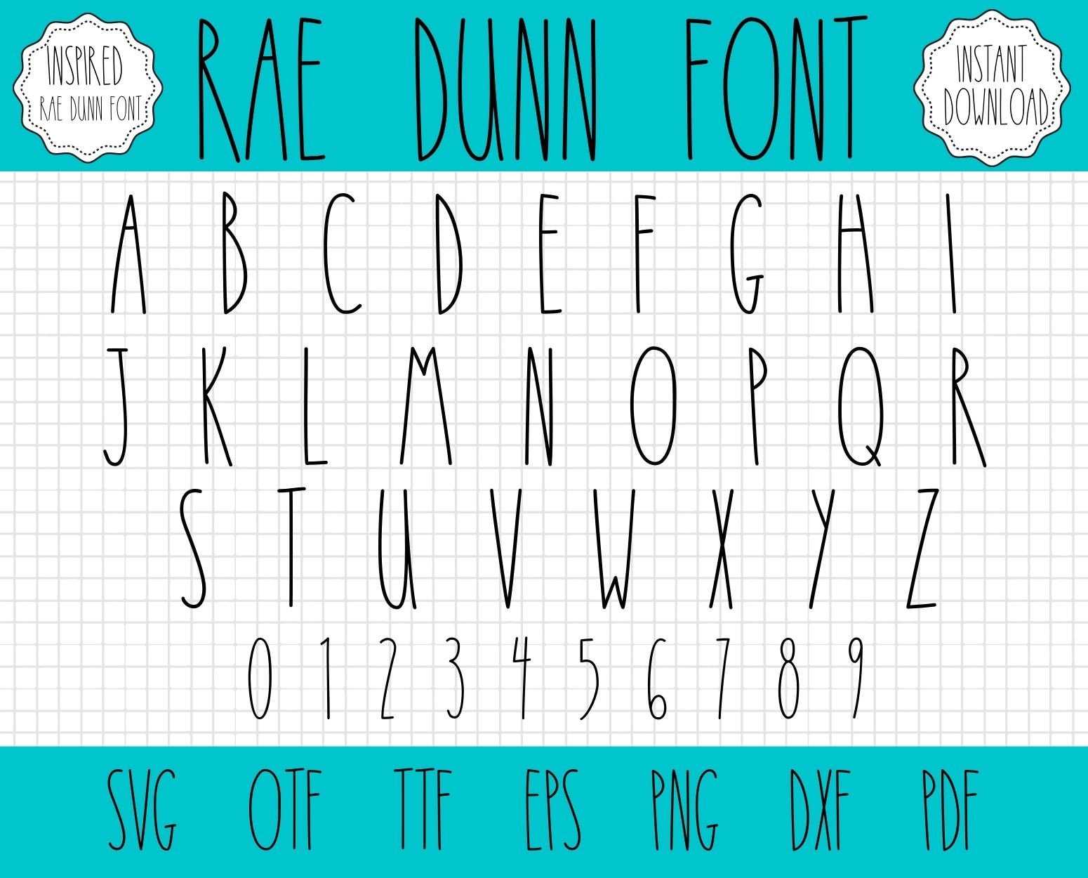 Rae Dunn SVG, Rae Dunn Font, Rae Dunn, Rae Dunn Inspired, Farmhouse ...