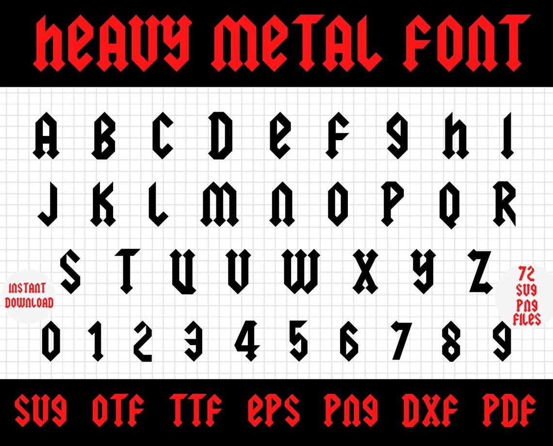 Heavy Metal Font, Hard Rock Font, Rock Font, Metal Font, Heavy Metal ...