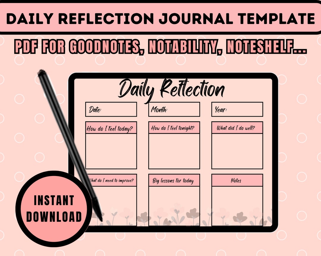 Spring Minimalist Daily Reflection Planner Gratitude Journal - Etsy
