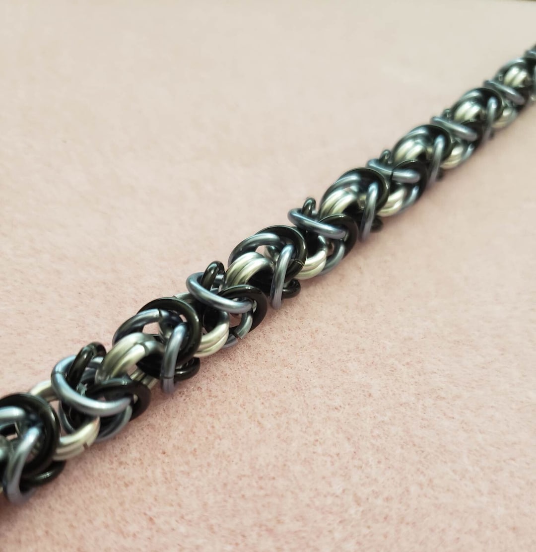 Midnight Byzantine Chain Bracelet - Etsy