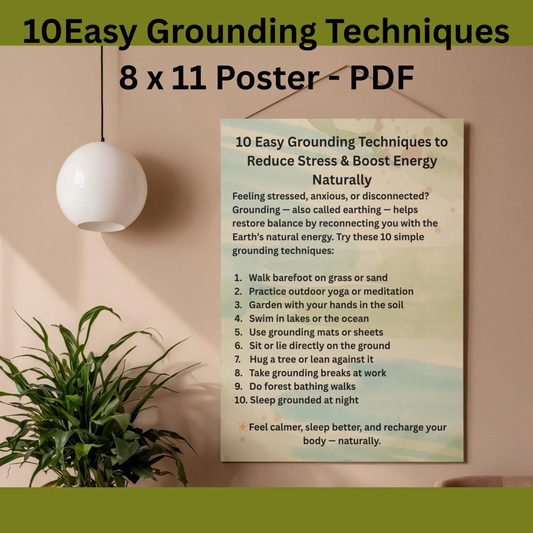 Grounding Poster / 10 Easy Natural Ways to Ground PDF Poster / How to ...