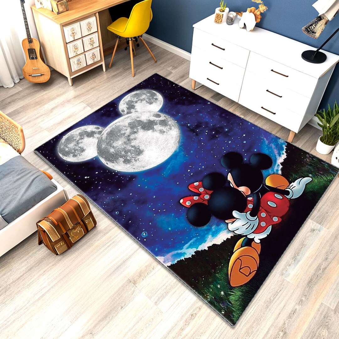 Minnie Mouse Nursery Rug, Cartoon Kids Play Mat - Etsy