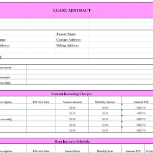 Basic Commercial Lease Abstract - Etsy UK