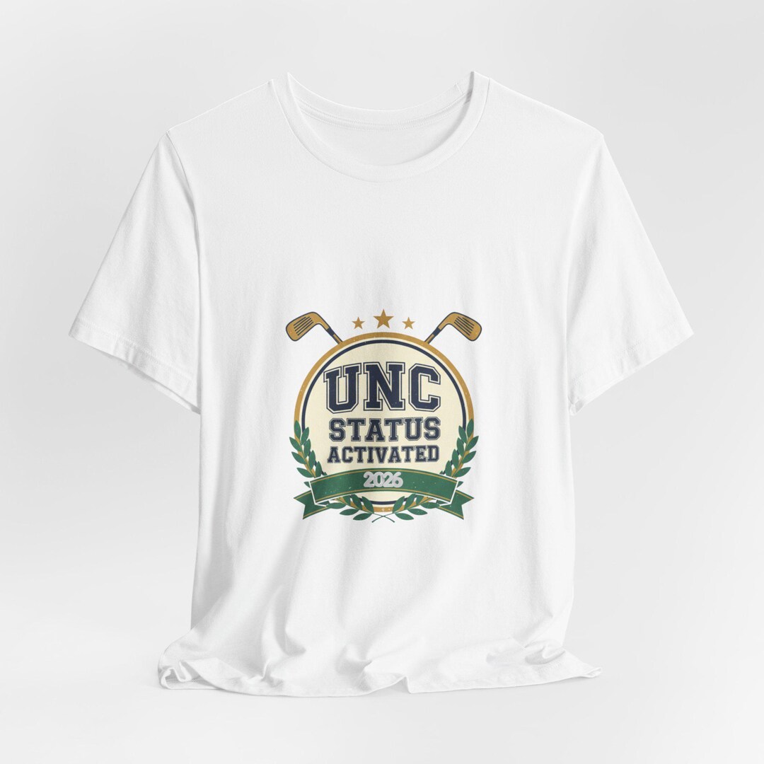 UNC Status Activated Tee | Varsity Crest, Vintage Year Humor - Etsy